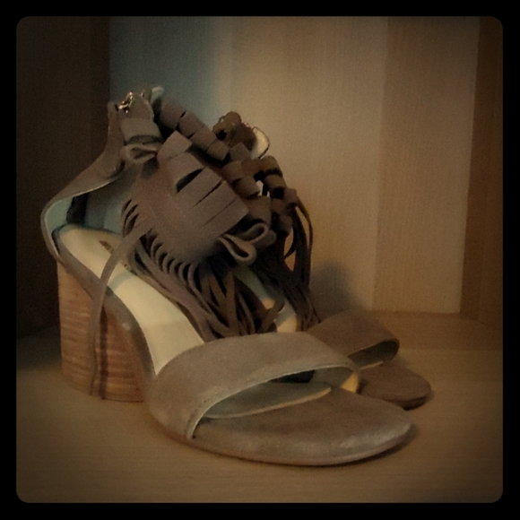 Matiko | Shoes | Matiko Fringe Sandal With Chunky Heel | Poshmark